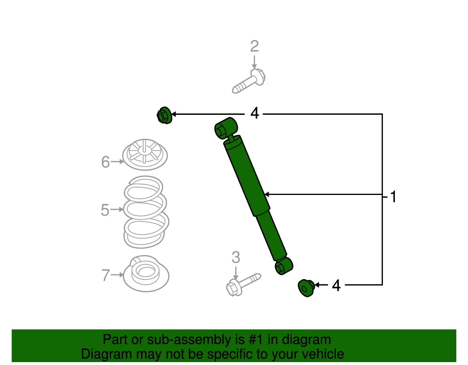 E6210-JM01A - Shock Absorber 2008-2015 Nissan | Nissan Parts ...