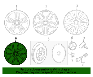 2020-2022 Mercedes-Benz Wheel Alloy (20 inch) 5-spoke - Silver - Front ...