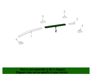 Genuine Toyota Roof Drip Molding (Left, Right) part# 75555-02120 for ...