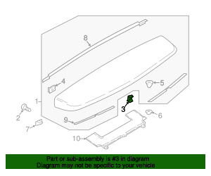 2018-2019 Ford Spoiler Clip -W712427-S424 | TascaParts.com