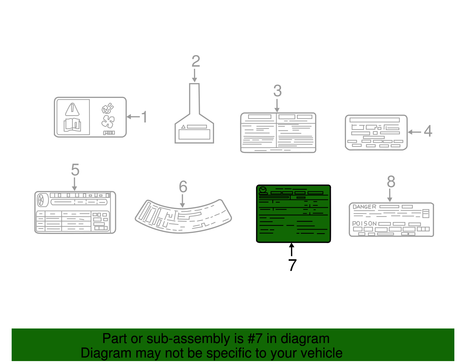 PW2T-69-036 - Emission Label 2024 Mazda CX-5 | Mazda Parts Connect