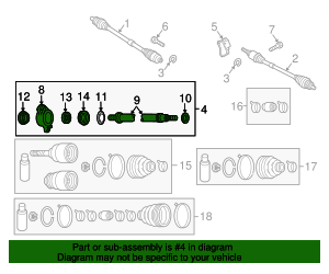 2010-2013 Mazda 3 Intermediate Shaft GG45-25-700G | GetOEMParts.com