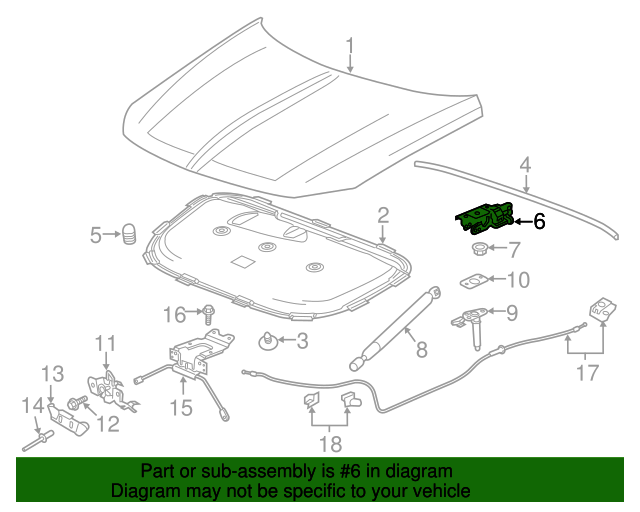 39126608 - Driver Side Hood Hinge 2018-2020 Buick | AutoNationParts.com