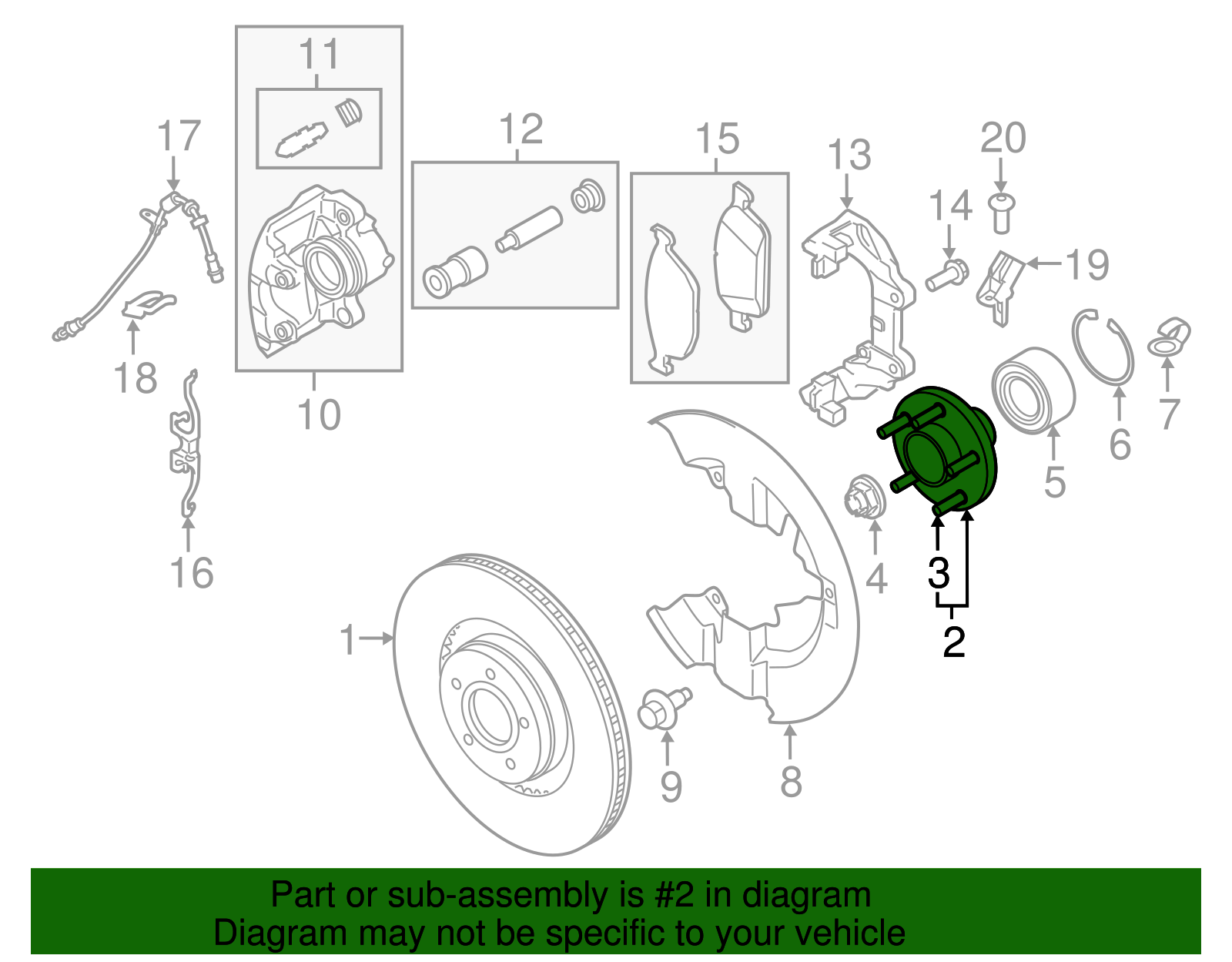 HUB-396 - Motorcraft™ Hub Assembly 2013-2019 Ford | Big 3 Auto Parts