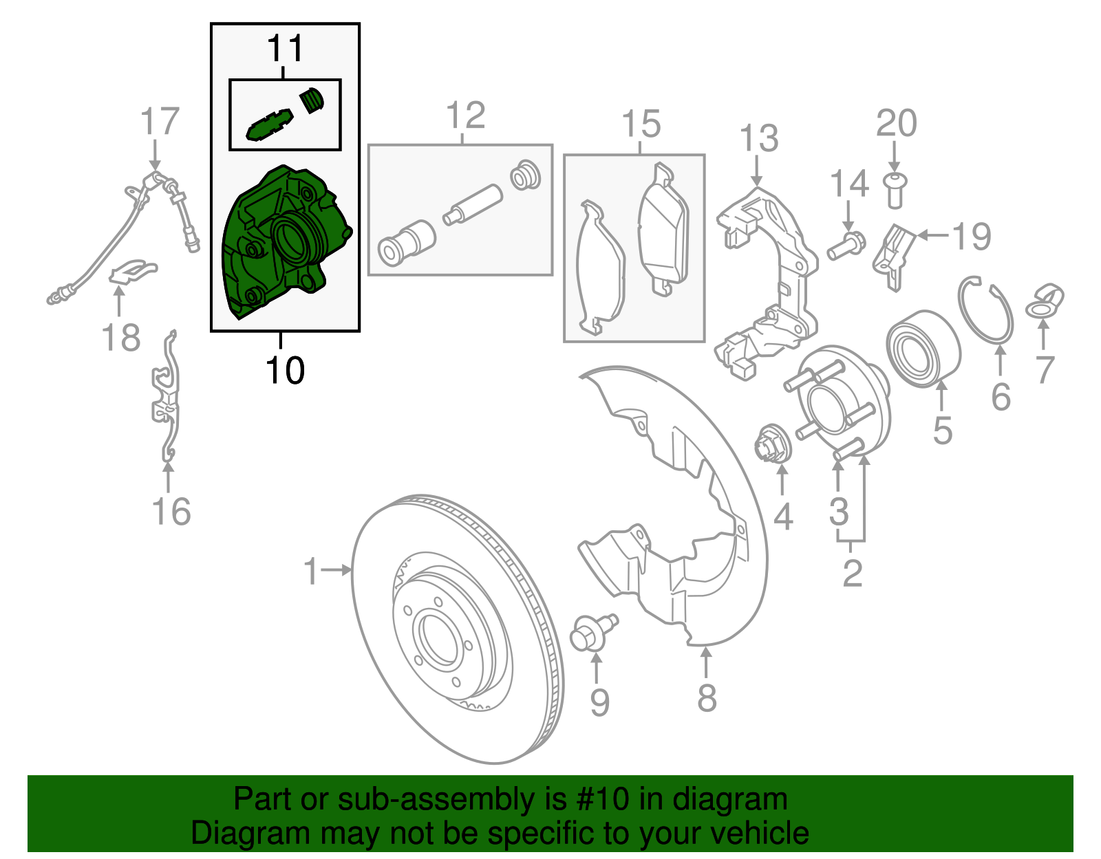 2013-2023 Ford | Motorcraft™ Caliper | BRCF-227 | Walls' Ford Parts