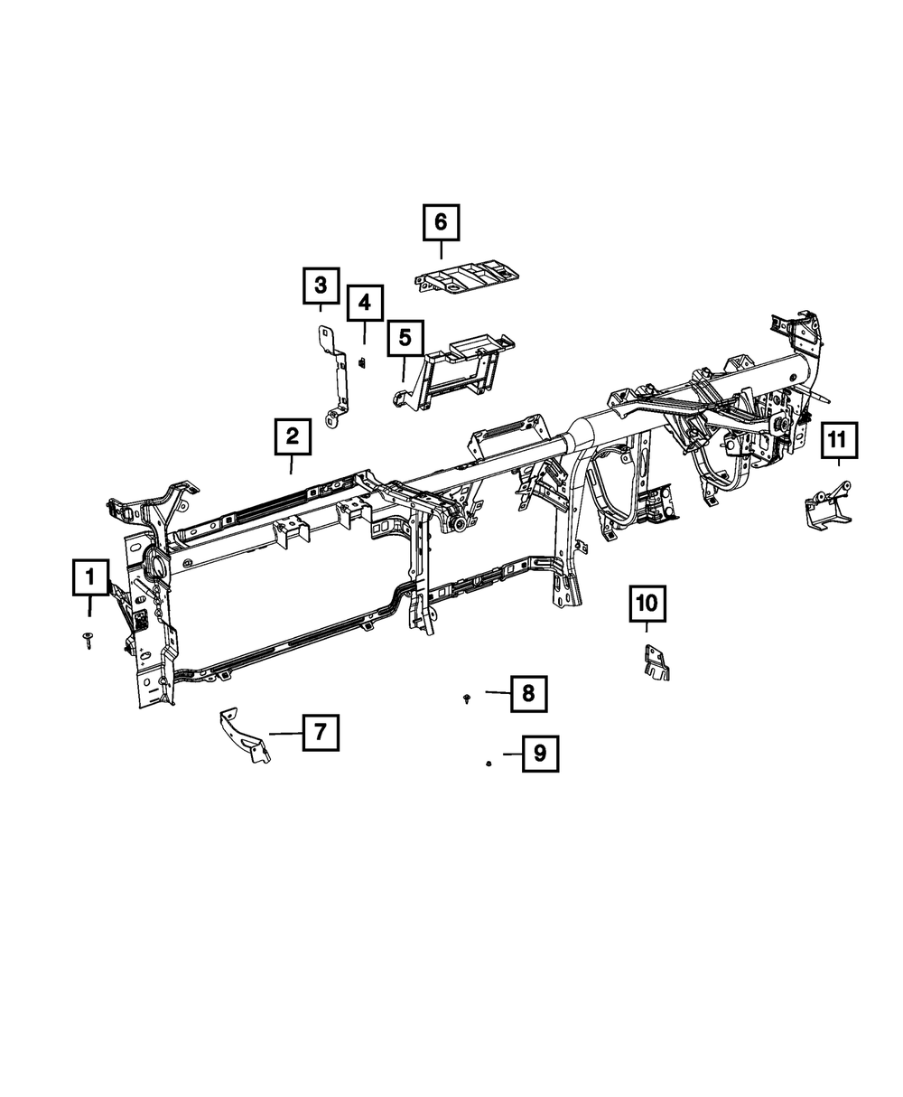 2020-2024 Ram 1500 Knee Protector Bracket 68411301AA | Mopar eStore