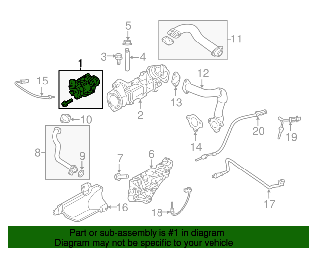 2014-2019 Mopar Egr Valve 68211310AA | TascaParts.com