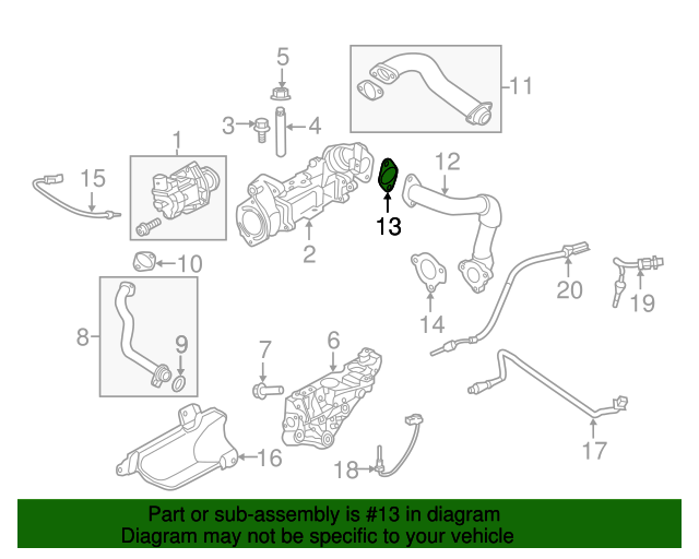 2014-2023 Mopar Egr Tube Seal 68211320AA | Mopar Parts Canada