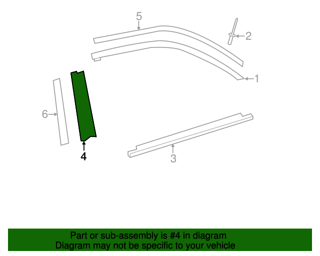 2012-2014 Toyota Camry Window Molding 75761-06080 | OEM Parts Online