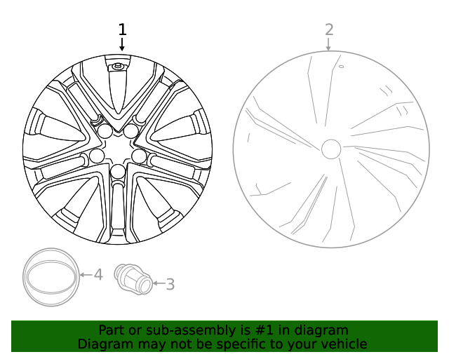 2021-2023 Toyota Mirai Wheel Disc Chrome P 4261A-62010 | Toyota Parts