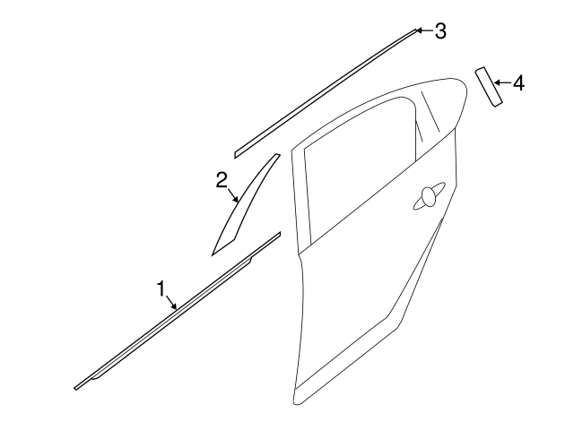 82813-3SG1A - Black Out Tape 2013-2019 Nissan Sentra | Nissan Parts ...
