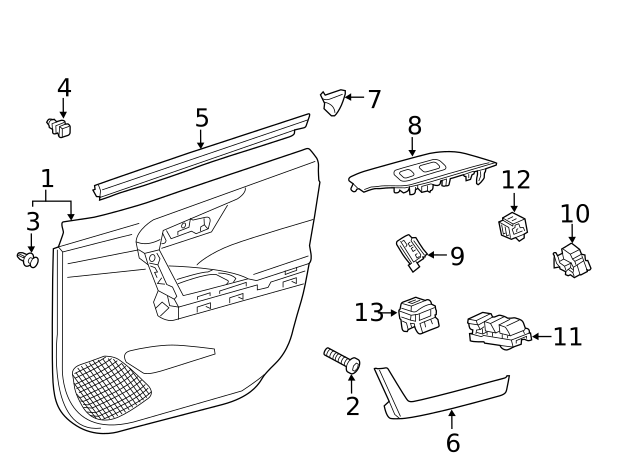 2019-2020 Toyota RAV4 Corner Trim 67664-0R030 | Toyota Parts Center
