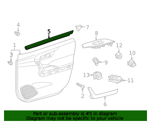 2019-2021 Toyota Belt Weather-Strip 68171-0R050 | Toyota Parts Center