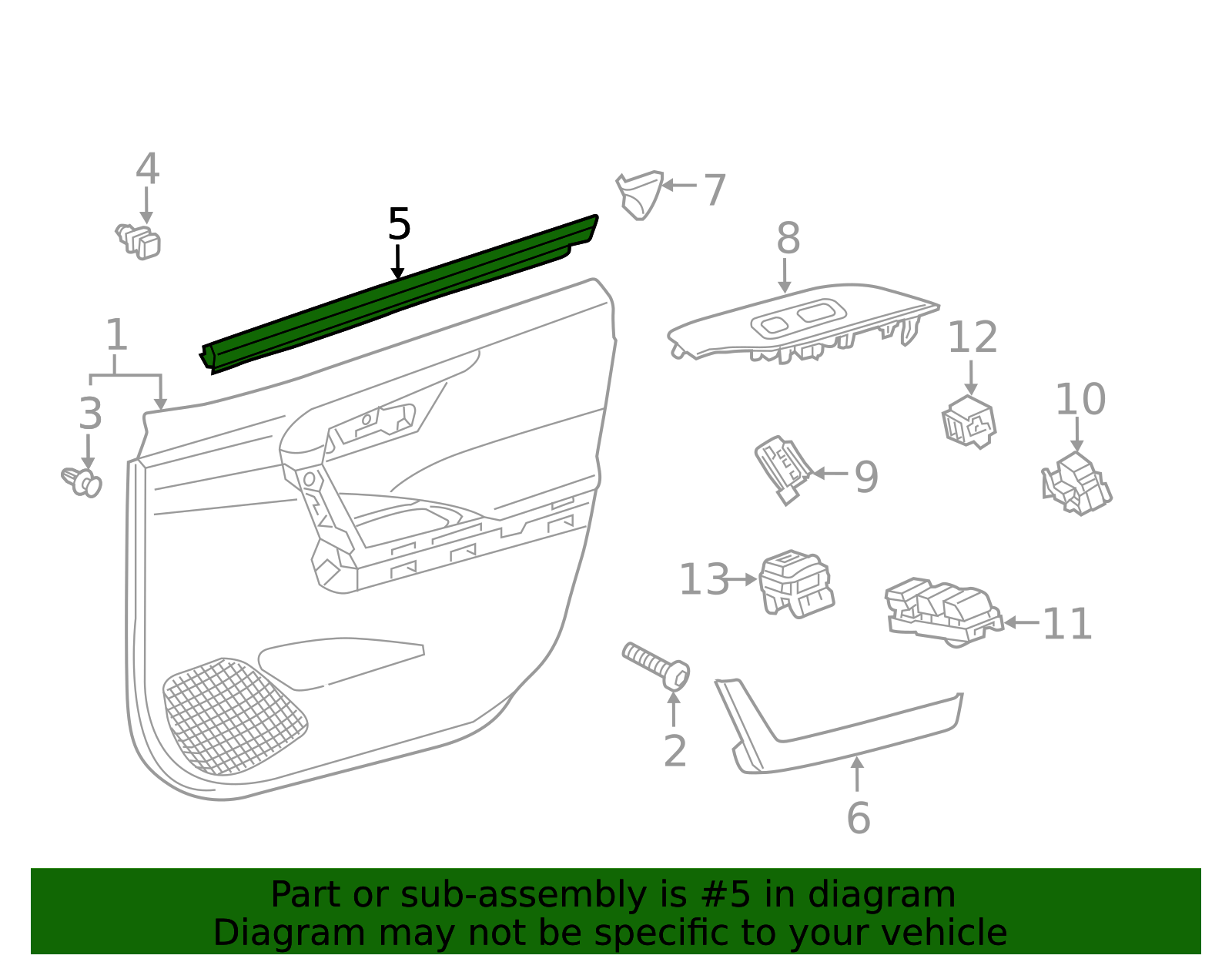2019-2024 Toyota Belt Weather-Strip 68172-0R050 | Toyota Parts Center