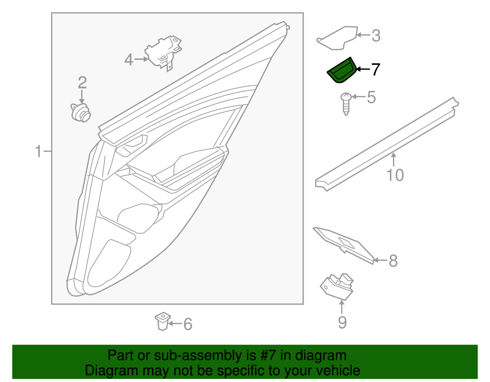 BJS8-68-424 - Pocket Cover Right Rear - 2014-2018 Mazda 3 | Mazda Parts ...