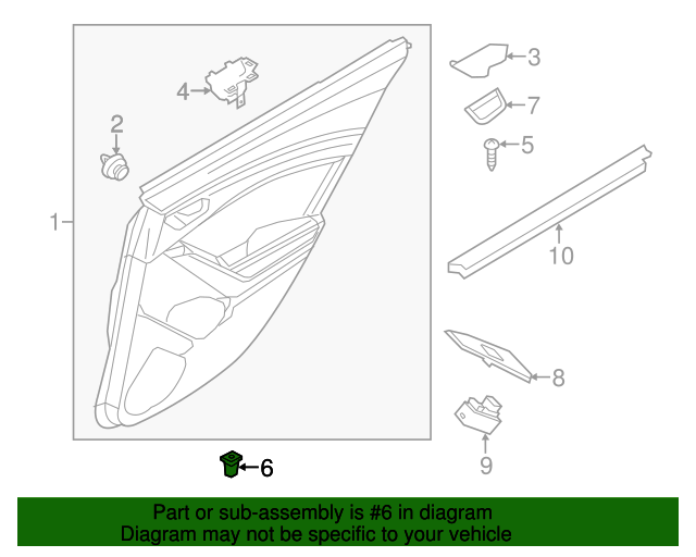 2009-2020 Mazda Door Trim Panel Grommet GS1D-68-402 | RealMazdaParts.com