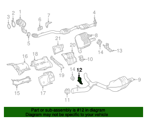 205-492-03-00 - Rear Muffler Front Bracket 2015-2023 Mercedes-Benz ...