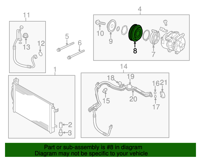 2007-2013 Kia Clutch & Pulley 97643-1D000 | OEM Parts Online