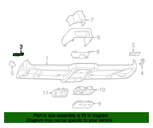 2014-2021 Ram Overhead Console Bracket - Passenger Side (RH) 68134320AA ...