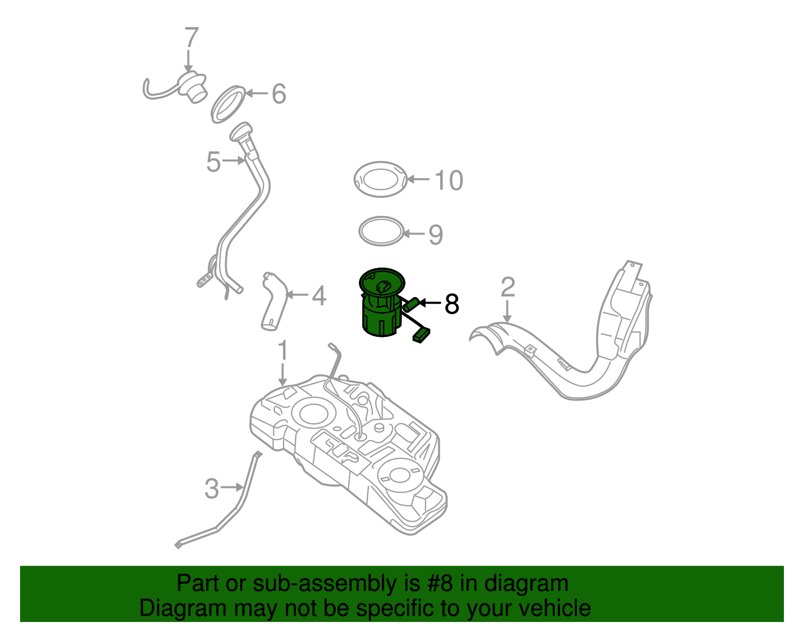 17040-9AA0B - Fuel Pump - 2007-2012 Nissan Sentra | Nissan OEM Parts Direct
