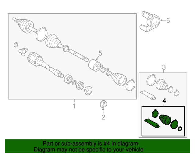 04437-08050 - Inner Boot - 2013-2018 Toyota | OEM Genuine Toyota Parts