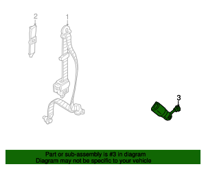 2007-2008 Hyundai Entourage Seat Belt Receptacle 88840-4D550-CS ...