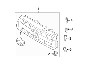 2004-2005 Toyota RAV4 Grille Assembly Screw 93540-A6030 | Toyota Parts ...