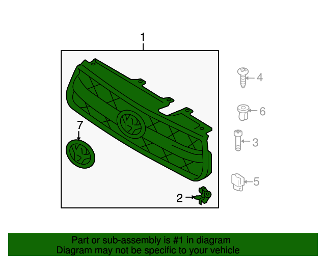 2004-2005 Toyota RAV4 Grille Assembly 53101-42140 | Toyota Parts Center