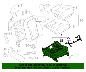 2020-2024 Subaru Cushion Assembly 64139AN00A | Subaru Parts Plus