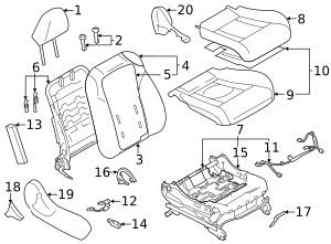 2020-2023 Subaru Cushion Assembly 64139AN00A | Subaru Parts Plus