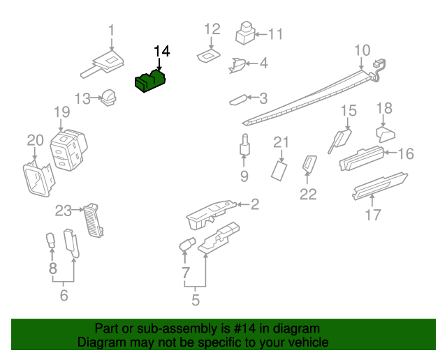 2011-2015 Audi Q7 Window Switch 4F0-959-851-J-5PR | European OEM Parts ...