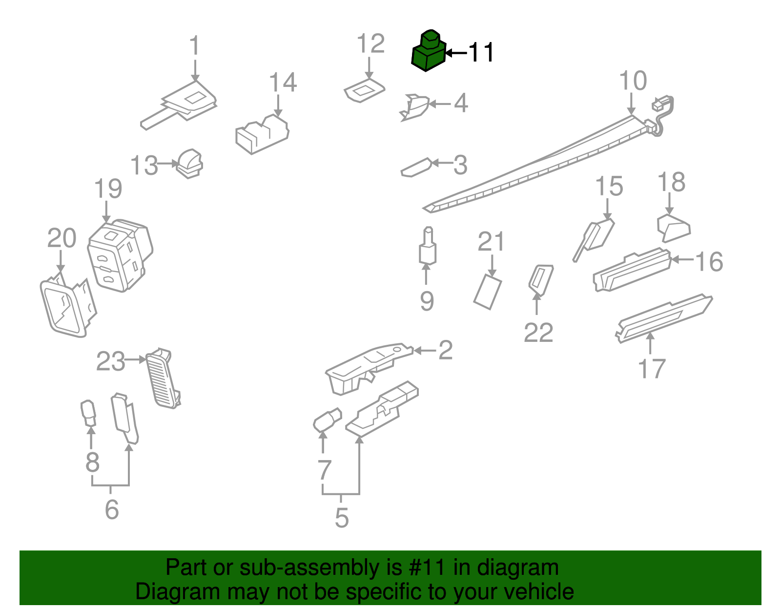 4F0-959-565-A-5PR - High-Quality Door Mirror Switch for 2008-2015 Audi ...