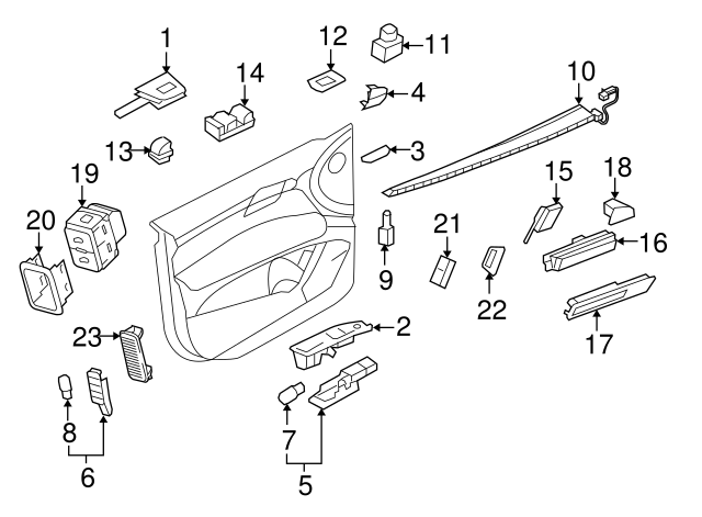 2008-2015 Audi Mirror Switch 4F0-959-565-A-5PR | Audi USA Parts