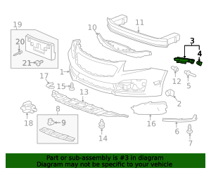 2011-2016 Chevrolet Front Driver Side Bumper Fascia Guide 95328893 GM ...