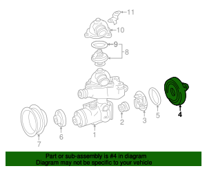 103-201-01-01 - Engine Water Pump Housing 1986-1999 Mercedes-Benz ...