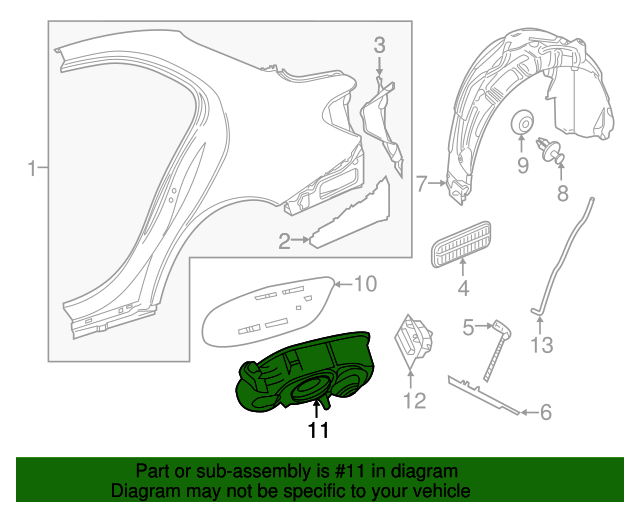 2017-2023 Mercedes-Benz Fuel Pocket 213-630-25-03 | MB Parts Center