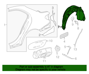 213-690-91-04 - Quarter Panel Splash Shield 2017-2023 Mercedes-Benz ...