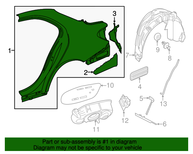 213-630-35-03 - Sidewall Paneling 2017-2020 Mercedes-Benz | Mercedes ...