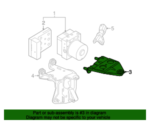 2009-2013 Audi ABS Control Module Bracket 1K0-614-235-D ...
