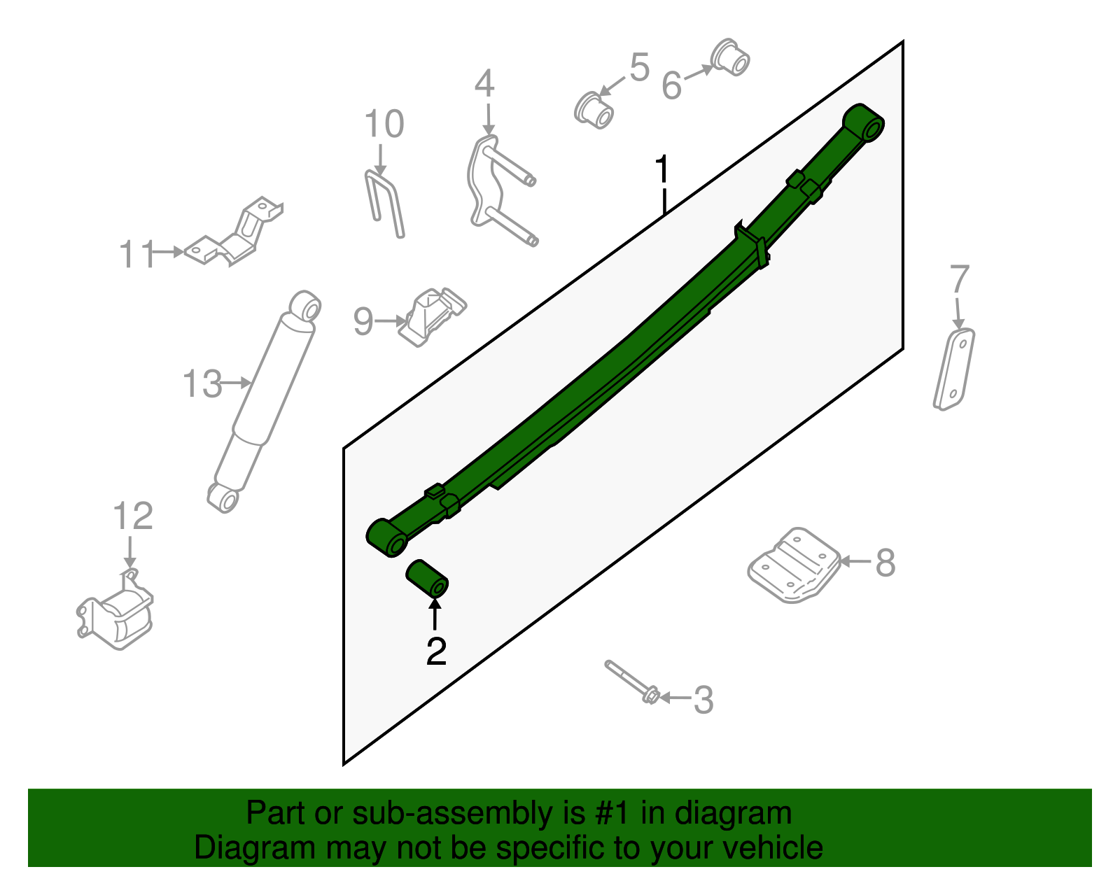 2005-2021 Nissan Frontier Leaf Spring Assembly 55020-EB05A | Nissan ...
