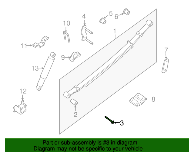 2005-2019 Nissan OEM NEW 2005-2019 Nissan Xterra Frontier Leaf Spring ...