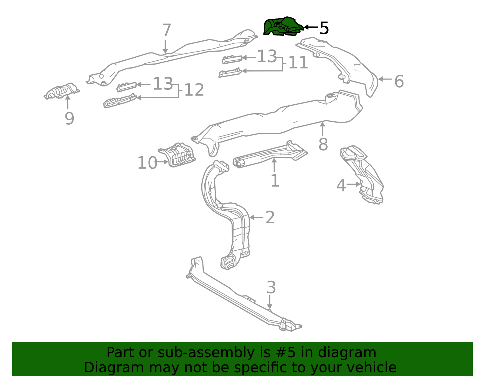 2021-2024 Toyota Sienna Separator Duct 62901-08010 | Toyota Parts Center