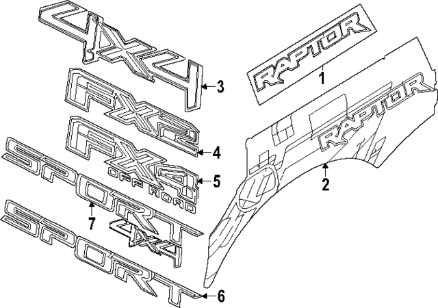 2024 Ford Ranger Decal N1WZ-26290D13-CA | QuirkParts