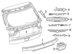 2017-2019 Jeep Compass Hatch Emblem 68243722AA | TascaParts.com