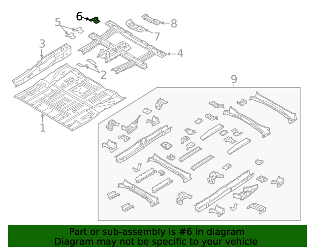 65229-A9000 - Floor Reinforced Bracket 2015-2021 Kia Sedona | Kia.Parts ...