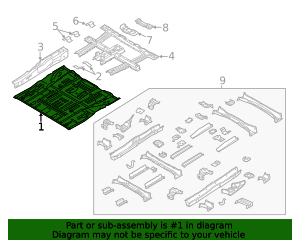 65112-A9700 - Front Floor Pan 2015-2018 Kia Sedona | Kia.Parts Store