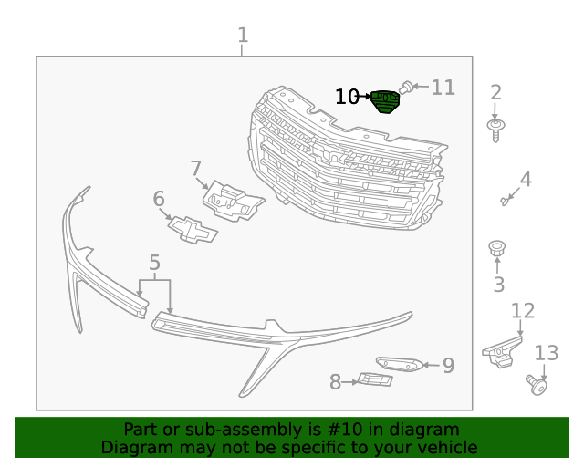 2022 Chevrolet Equinox Nameplate Adapter 84554596 | GMPartsDirect.com