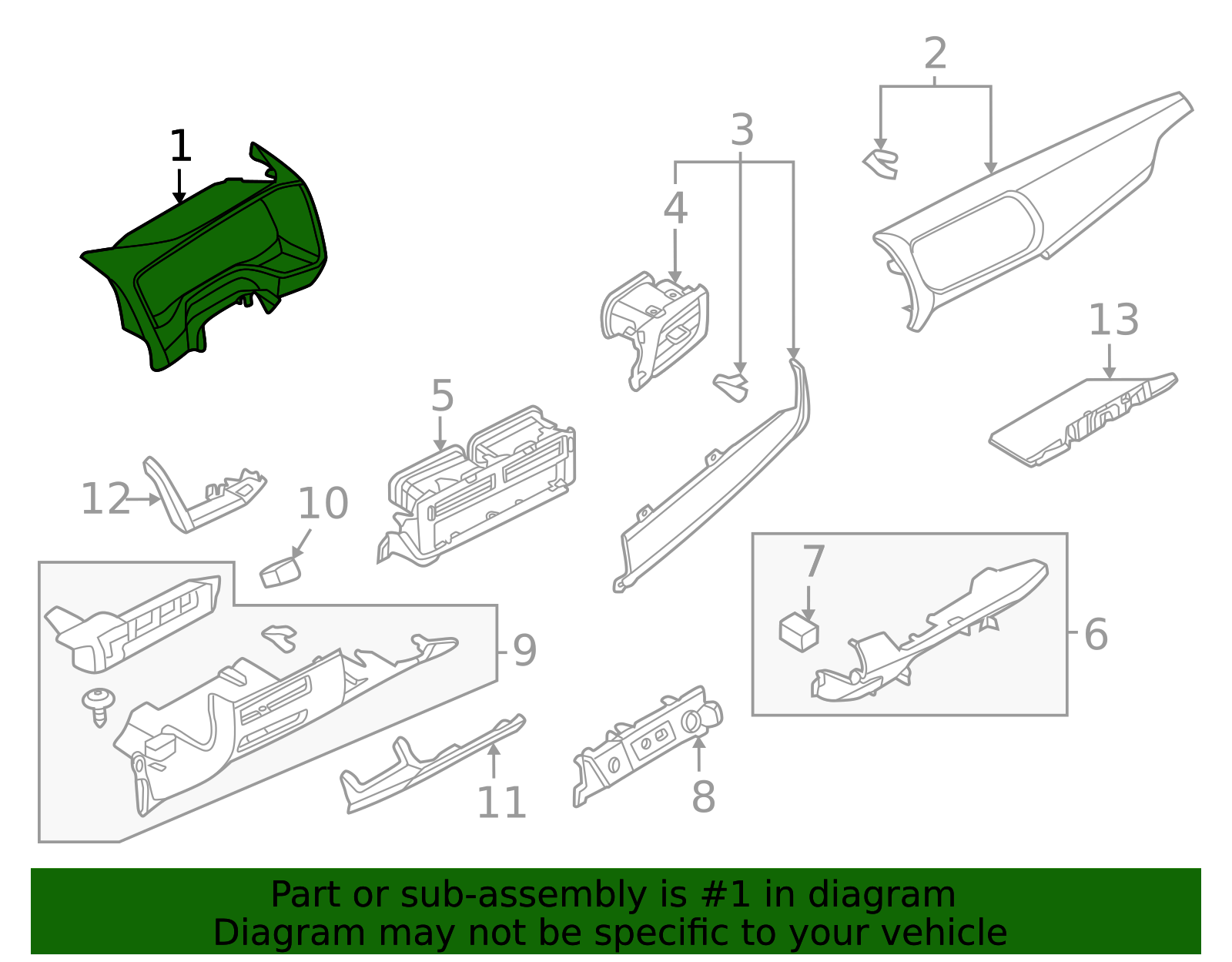 2021-2025 Nissan Rogue Cluster Lid 68240-6RR0A | My Nissan Part