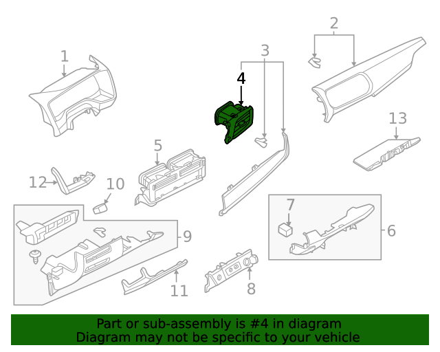 68761-6RR2A - Vent Grille 2021-2023 Nissan Rogue | Nissan Parts ...
