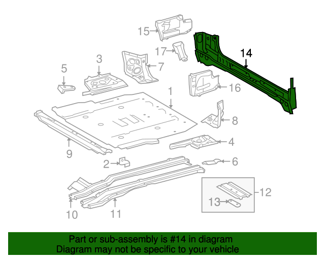 Lexus OEM Panel Below Gate Part# 58307-60281 | OEM Vehicle Parts
